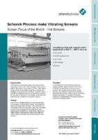Schenck Process Screen Feature for the month - Hot Screens News From ...